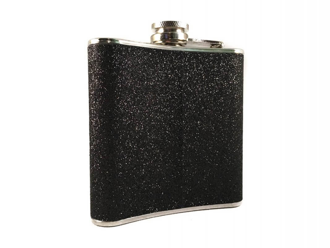 Jim Beam Stainless Steel 6oz Black Hip Flask - tommytwice.com